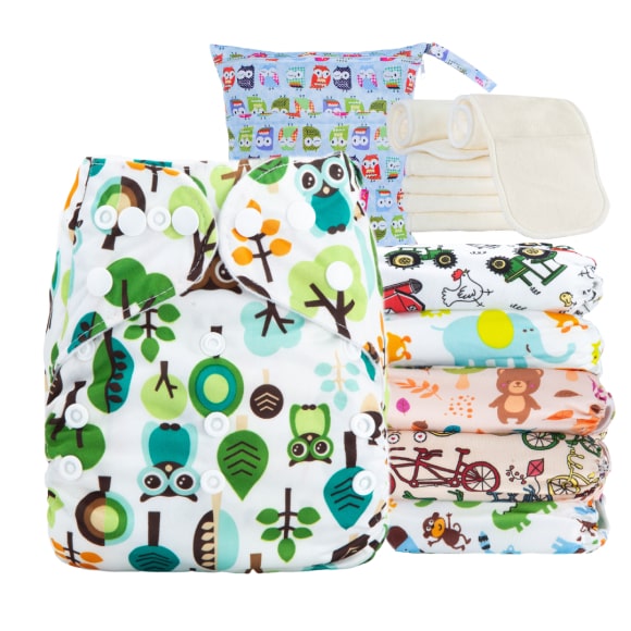 Reusable nappies with inserts kit on offer: save now!
